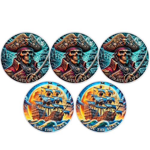 🏴‍☠️ 5XPirate's Life Challenge Coin Sail the Seas Adventures Mysteries ...
