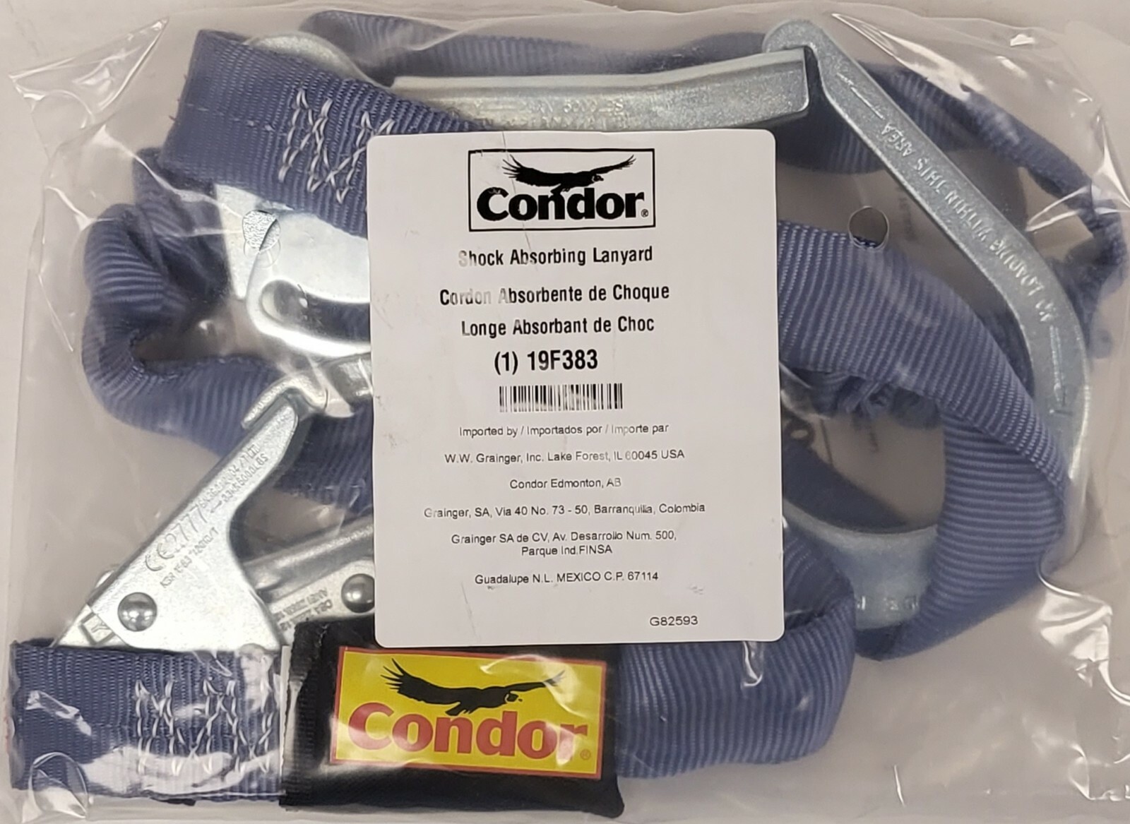 Condor 19F383 Lanyard 1 Leg Polyester Blue for sale online | eBay