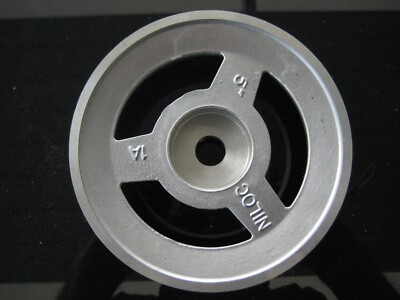 Inboard ski boat 5" water pump pulley . Recessed to go closer to the ...