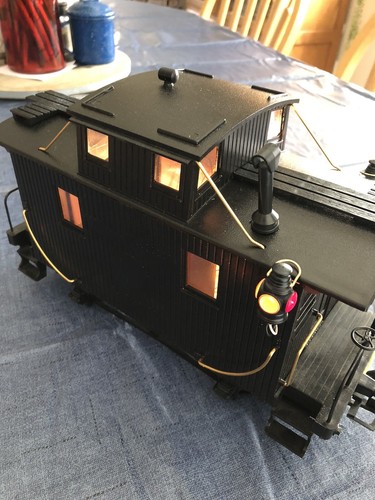 **LGB Custom Built, Black Undecorated Caboose, *Lit Interior and *Lit ...