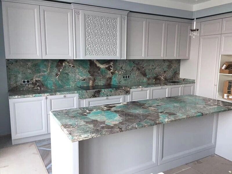 Amazonite Countertop, Gemstone Amazonite Table Top , Kitchen & Dining ...