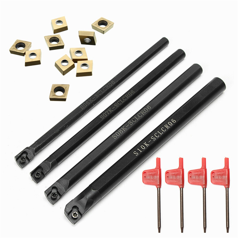 18pcs Lathe Turning Tool Holder Boring Bar Carbide Insert Wrench Kit ...