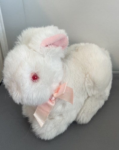 Applause Rare Vintage HTF White 1988 Pink Eyed Bunny Rabbit Stuffed ...