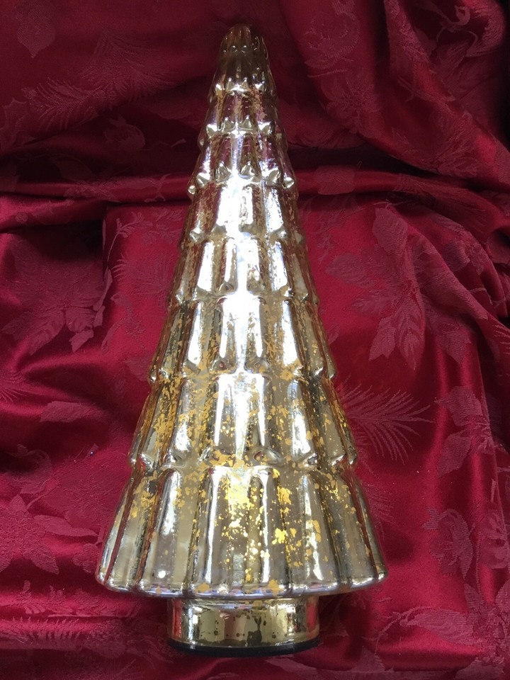 NEW FLAWLESS Stunning CRATE & BARREL Gold Translucent Glass 17.5 ...