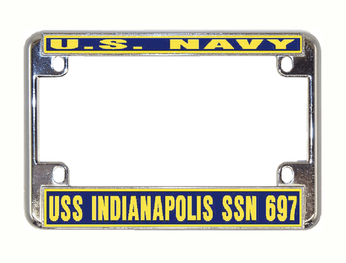 USS INDIANAPOLIS SSN 697 Motorcycle License Plate Frame U S Navy ...