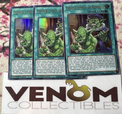 3x (M/NM) - Hidden Fangs of Revenge - BROL-EN050 - Ultra Rare 1st ...
