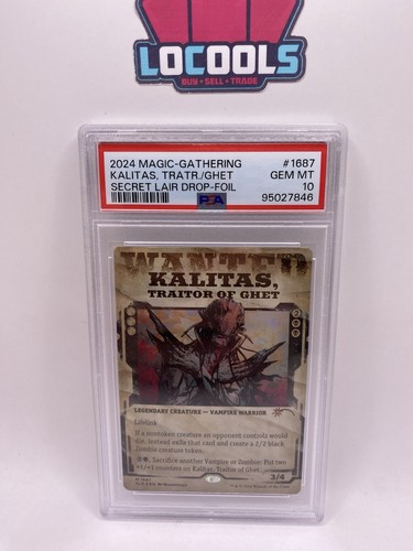 MTG Kalitas, Traitor of Ghet FOIL Secret Lair Drop 1687 PSA 10 Gem Mint ...