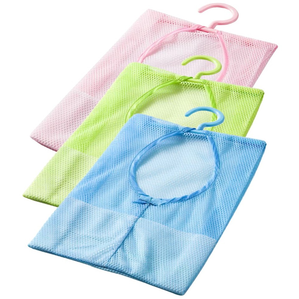 3 Pcs Portable Mesh Bag with Hanging Hook for Camper Organization ...