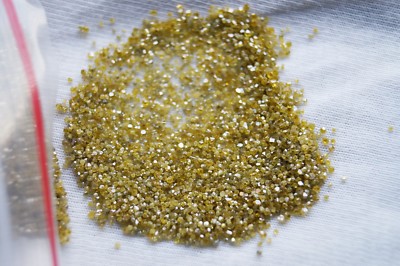 10cts lot natural conflict free Yellow diamond dust, Raw Rough diamond ...