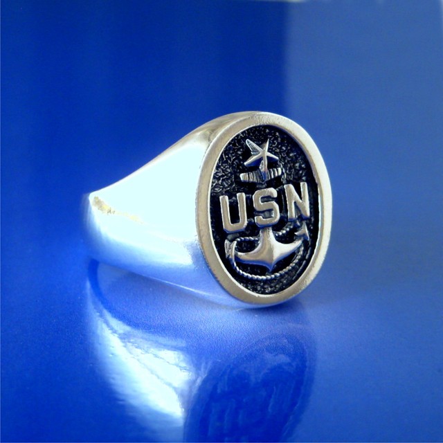 U.S. Navy Senior Chief Petty Officers Ring Sterling Silver | eBay