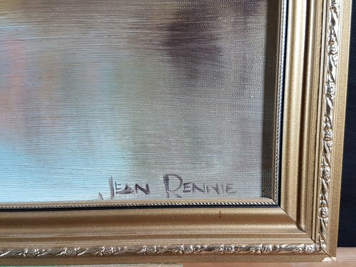 WOODLAND RIVER LANDSCAPE SCENE OIL PAINTING BY JEAN RENNIE (LIVERPOOL ...