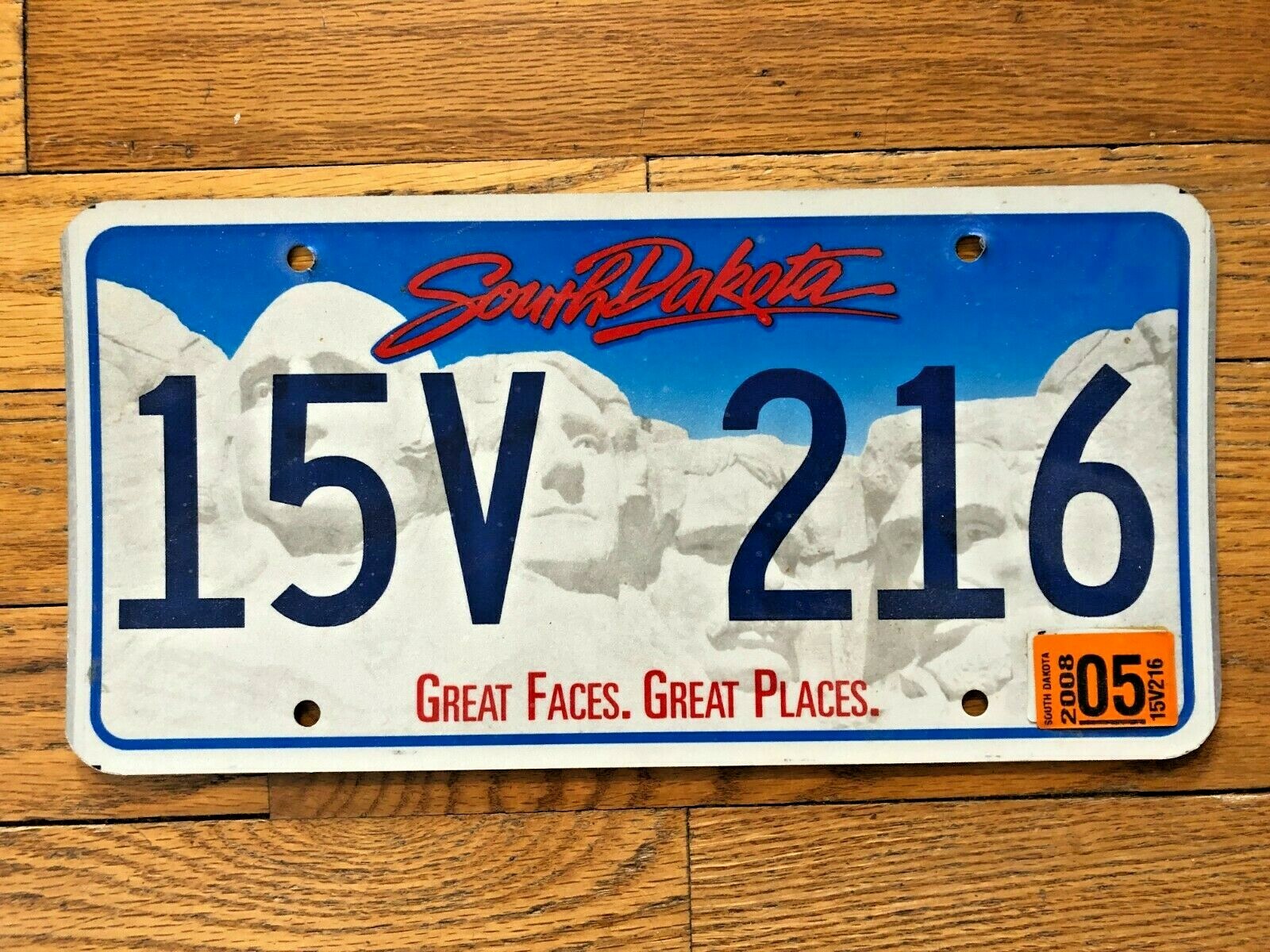 South Dakota "Great Faces- Great Places" License Plate - Good Condition ...
