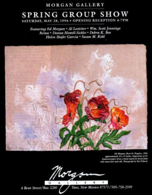 1994 ED MORGAN ART ADVERTISING, BENT ST. POPPIES ADVERT, MORGAN GALLERY ...