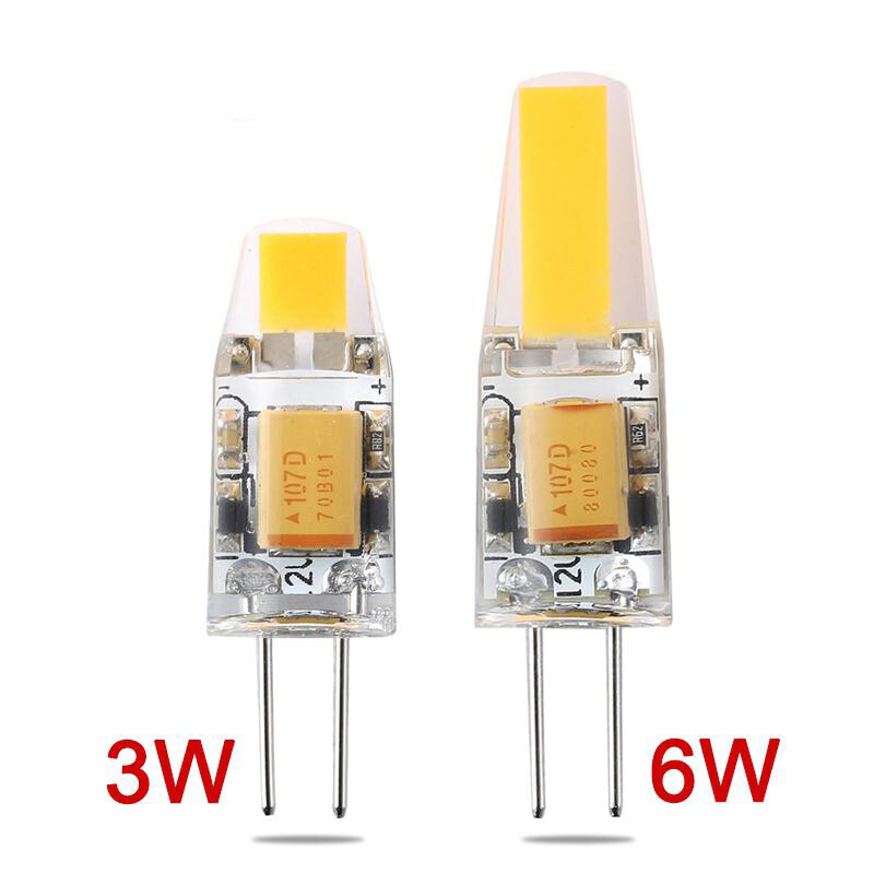 G4 3W 6W 12V LED COB Light Bulb Capsule Lamp Replace Halogen Bulb AC DC ...