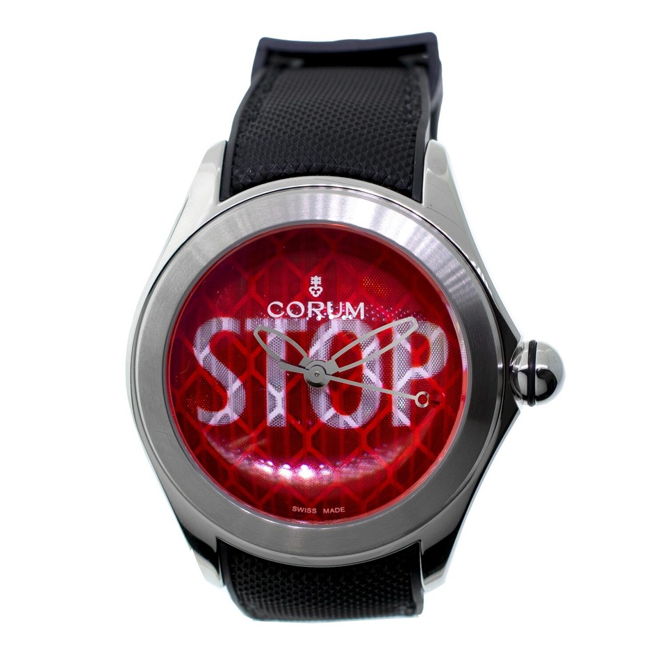 Corum Bubble 42mm Red STOP Dial L082/03232 Limited Edition | eBay