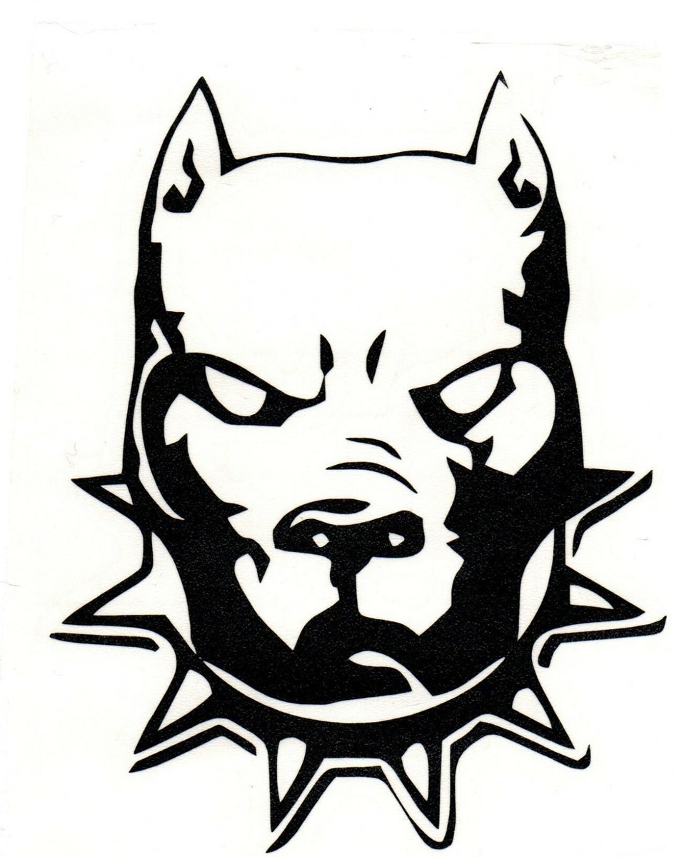 Pitbull Face Outline