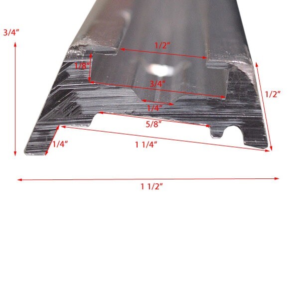 Taco Metals Boat Rub Rail Molding | 1 1/2 x 3/4 Inch Aluminum Precut (8 ...