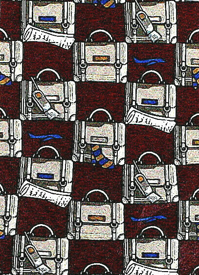 Business Class Men's Travel Neck Tie Airport Airplane Briefcase Red ...