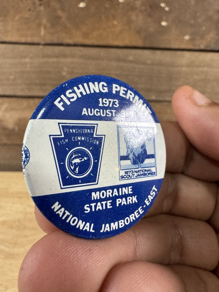Vintage 1973 Boy Scout Jamboree PA Fishing Permit Moraine State Park ...