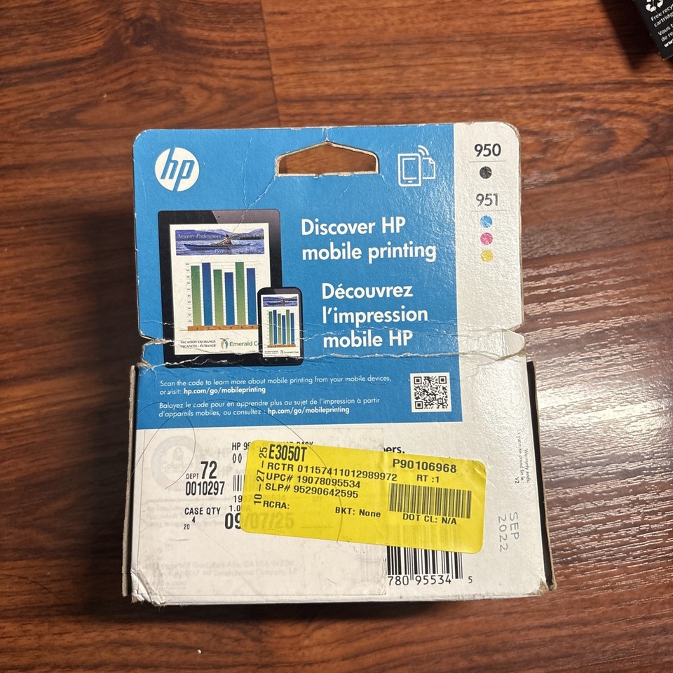 HP 950 Black 951 Color Ink Cartridge Expired Sep 2022 190780955345| eBay