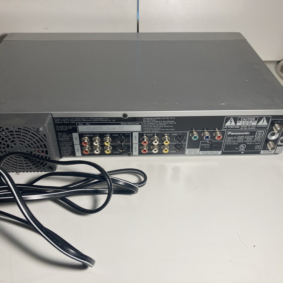Panasonic DVR/Hard Drive Recorder DMR-E80H 80GB Tested | eBay