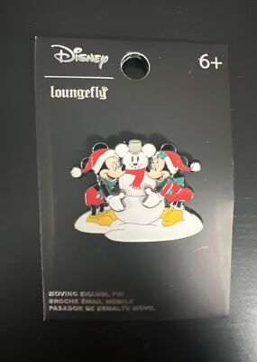Loungefly Disney Mickey Mouse & Minnie Mouse Snowman Hinge Enamel Pin ...