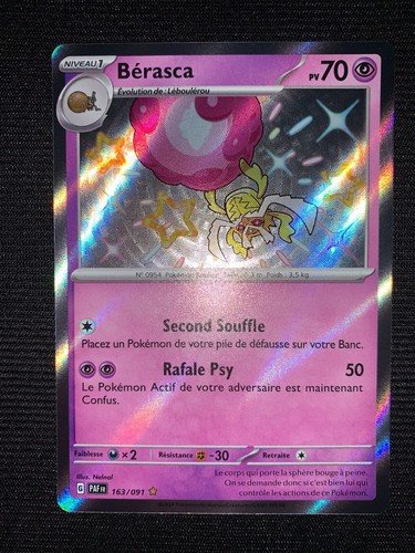Carte Pokémon Bérasca Shiny - 163/091 - Ev4.5/Destinées de Paldea Fr ...
