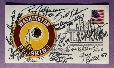 SIGNED WASHINGTON REDSKINS LEGENDS (12 SIGS) FDC AUTOGRAPHED - FIRST ...