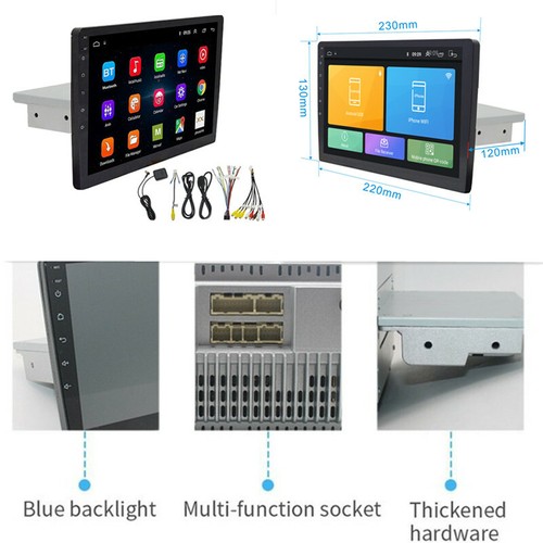 Car Stereo Radio GPS FM Navigation 1Din Adjustable 9" Android 1080P ...