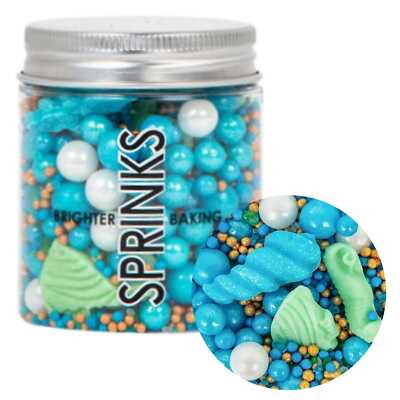 Sprinks By the Seaside Sprinkles 85g Jar Cupcake Decorating Sea Mermaid ...