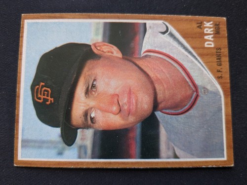 1962 Topps Baseball Card # 322 Alvin Dark - San Francisco Giants (VG/EX ...