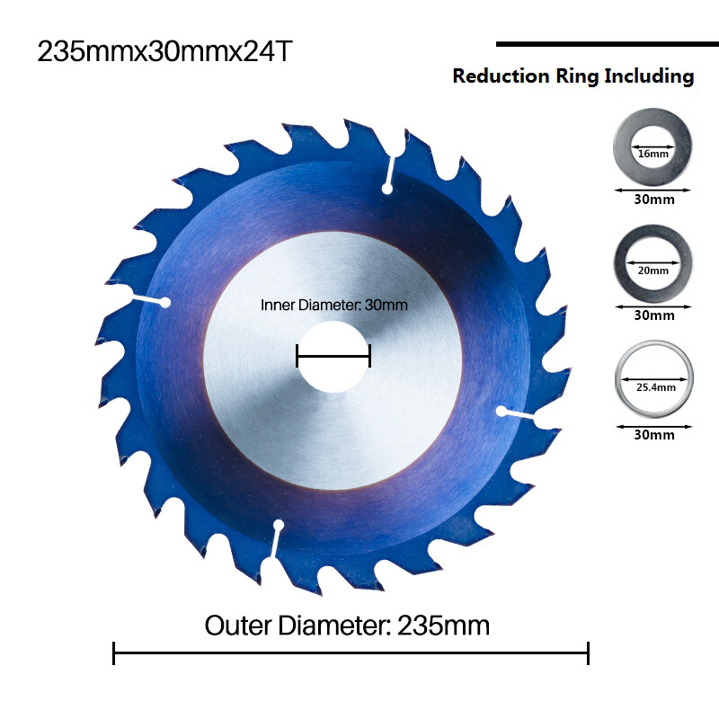 1x Wood Circular Saw Blade 115-300mm 9.5 20 25.4 30mm Bore NACO PVC ...