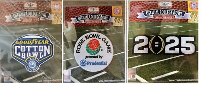 2025 NCAA CFP + ROSE COTTON BOWL THREE (3) JERSEY PATCH SET OHIO STATE ...