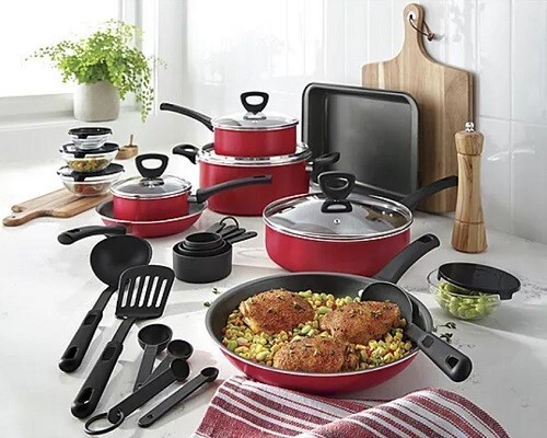 Cooks 30-piece Aluminum Non-Stick Dishwasher Safe Cookware Set | eBay