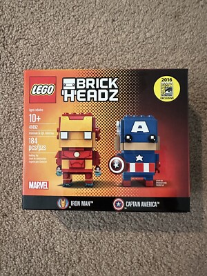 Lego 41492 - SDCC 2016 - Brickheadz Iron Man & Captain America Marvel ...