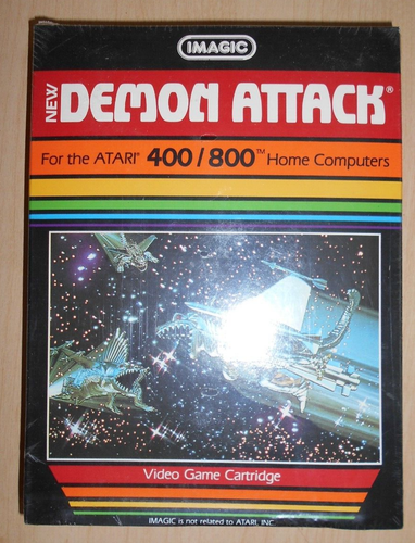 RARE GAME DEMON ATTACK Unopened Atari 400/800 FACTORY SEALED IMAGIC ...