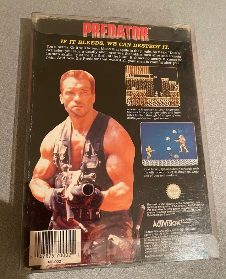 Nintendo NES Game: Predator MATTEL AUS PAL-A CIB METRO Schwarzenegger ...