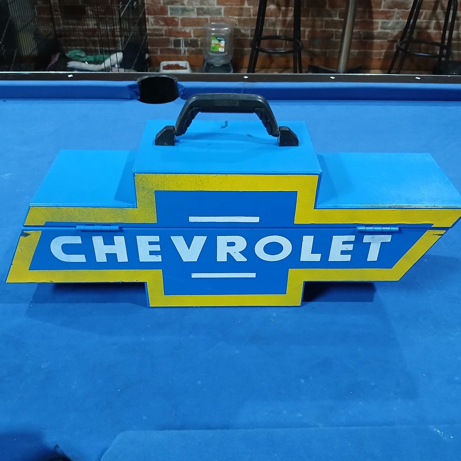 Vintage Chevrolet Bowtie Goboxes Metal Toolbox | eBay