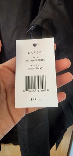 Marc Asher New York Mens Navy Button Shirt Pocket Rolltab Nwt Size L | eBay