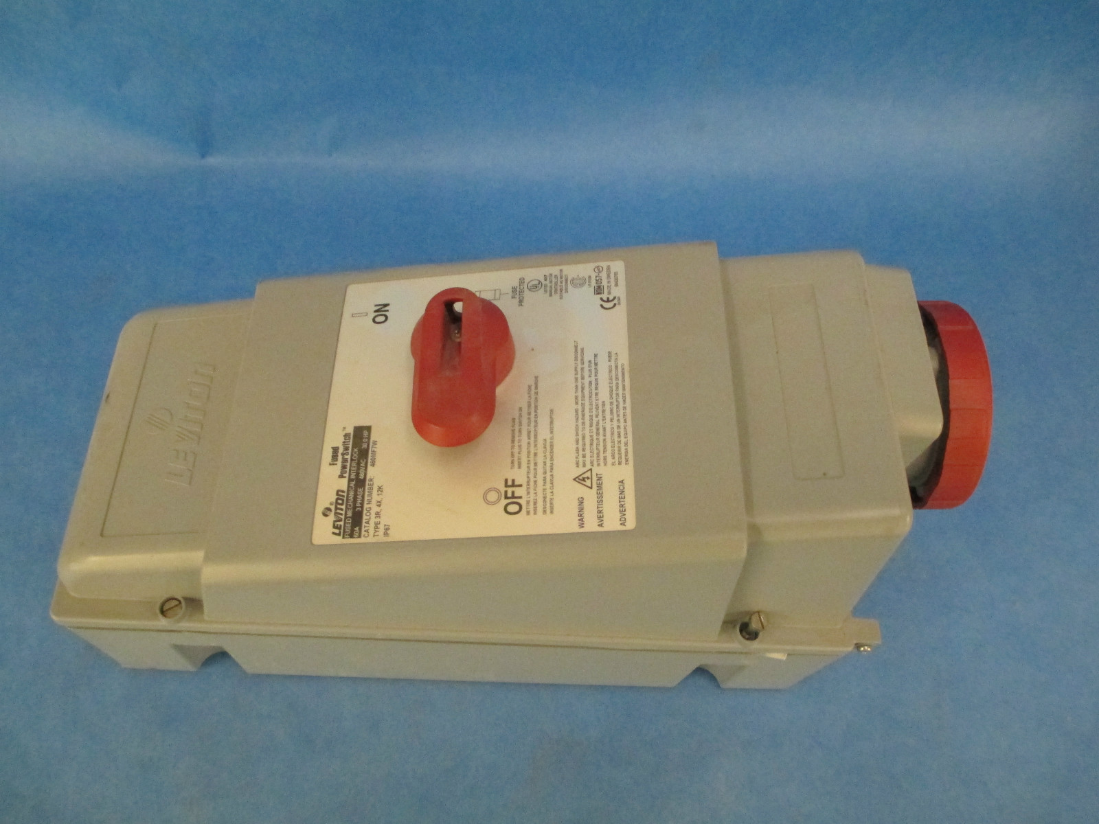 Leviton Pin & Sleeve Mechanical Interlock 460MF7W 60a 480v 3p for sale ...
