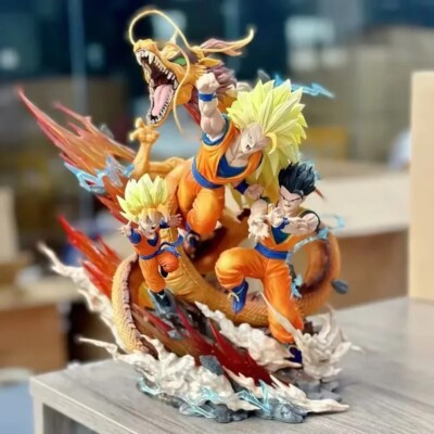 Dragon Ball Goku Gohan & Goten Statue Figure Gift Collectible Anime ...