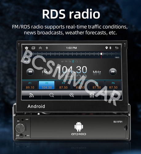 Android 13 CarPlay 7in Single 1Din Car Stereo Radio GPS BT FM WiFi ...