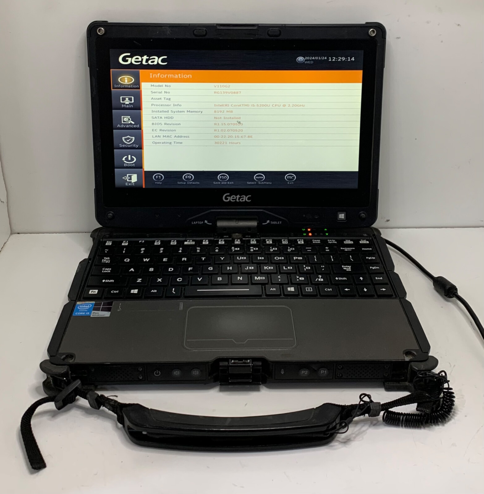 Getac V110G2 Rugged ToughBook i5-5200U 2.20 GHz 8GB Ram No Drive [409 ...