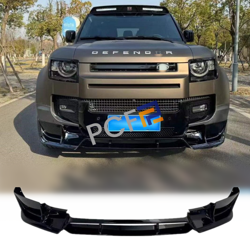 For Land Rover Defender 90 110 130 Gloss Black MSY style Front Lip 2020 ...
