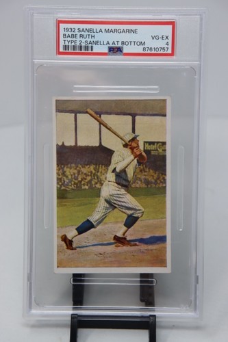 1932 Sanella Margarine BABE RUTH Baseball Card Type 2 PSA Graded VG-EX ...
