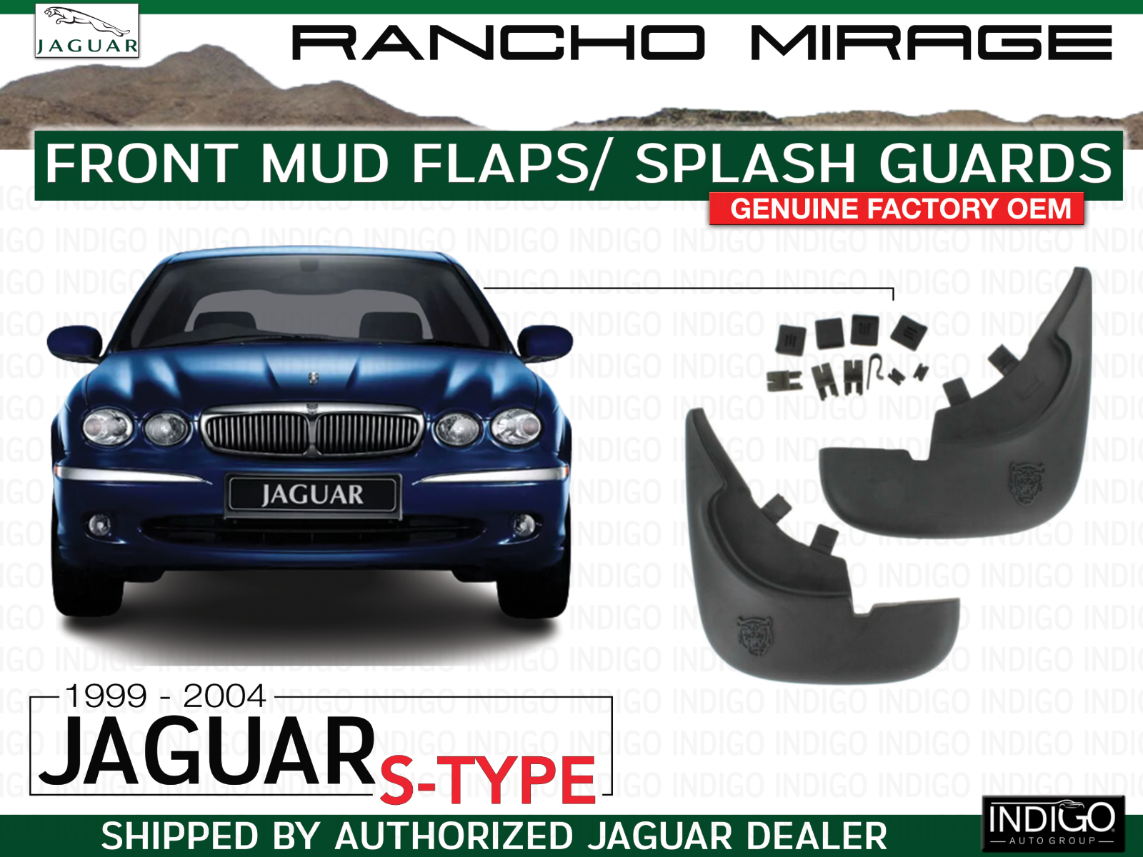 OEM Jaguar S-type X206 Front Mudguard Flap Set XR828879 Genuine for ...