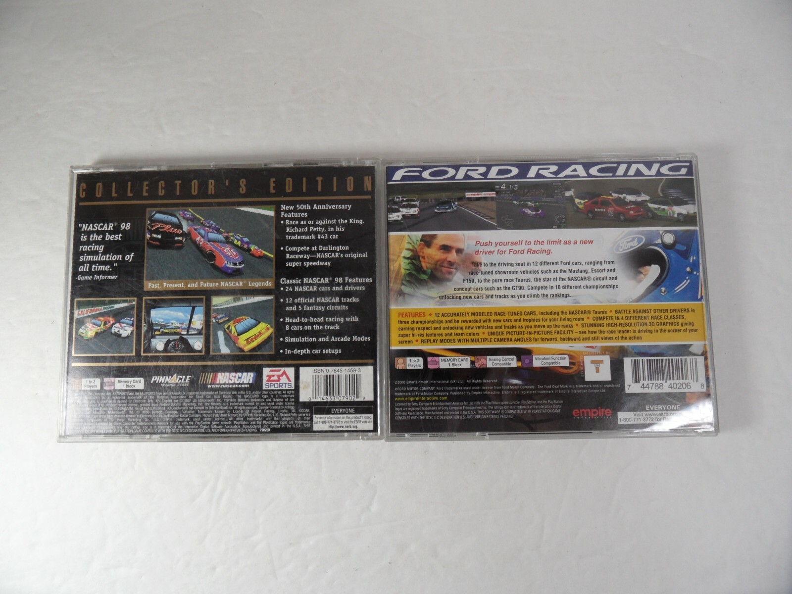 Lot of 2 Complete Racing Games NASCAR 98, Ford Racing Playstation 1 ps1 ...