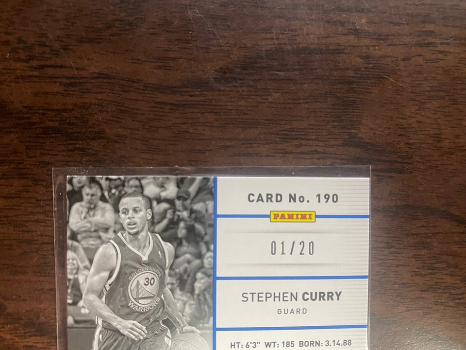 Auto-Stephen CURRY 2012-13 Panini Preferred Blue Auto 1 /20 GS Warriors ...
