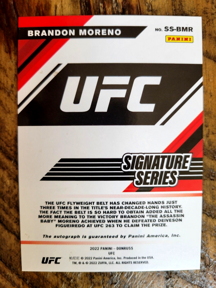2022 Panini Donruss UFC Brandon Moreno Signature Series SILVER FOIL ...