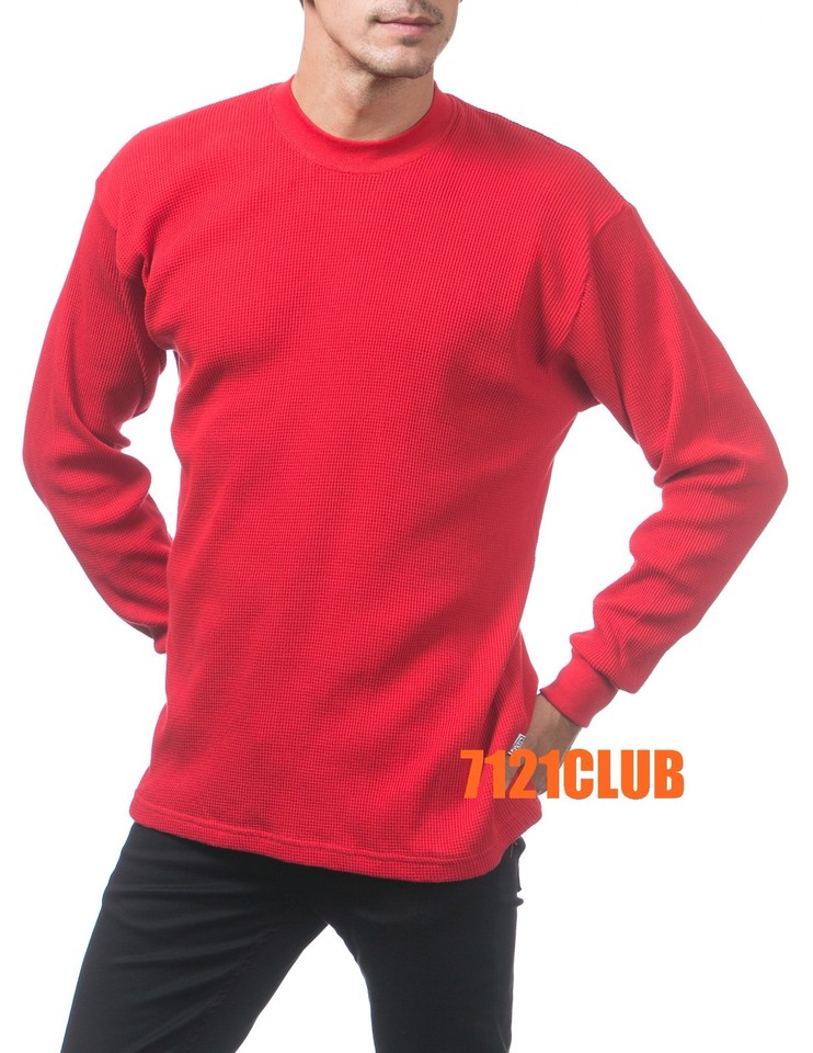 PRO CLUB THERMAL T SHIRTS PROCLUB MEN HEAVYWEIGHT LONG SLEEVE SHIRT BIG ...